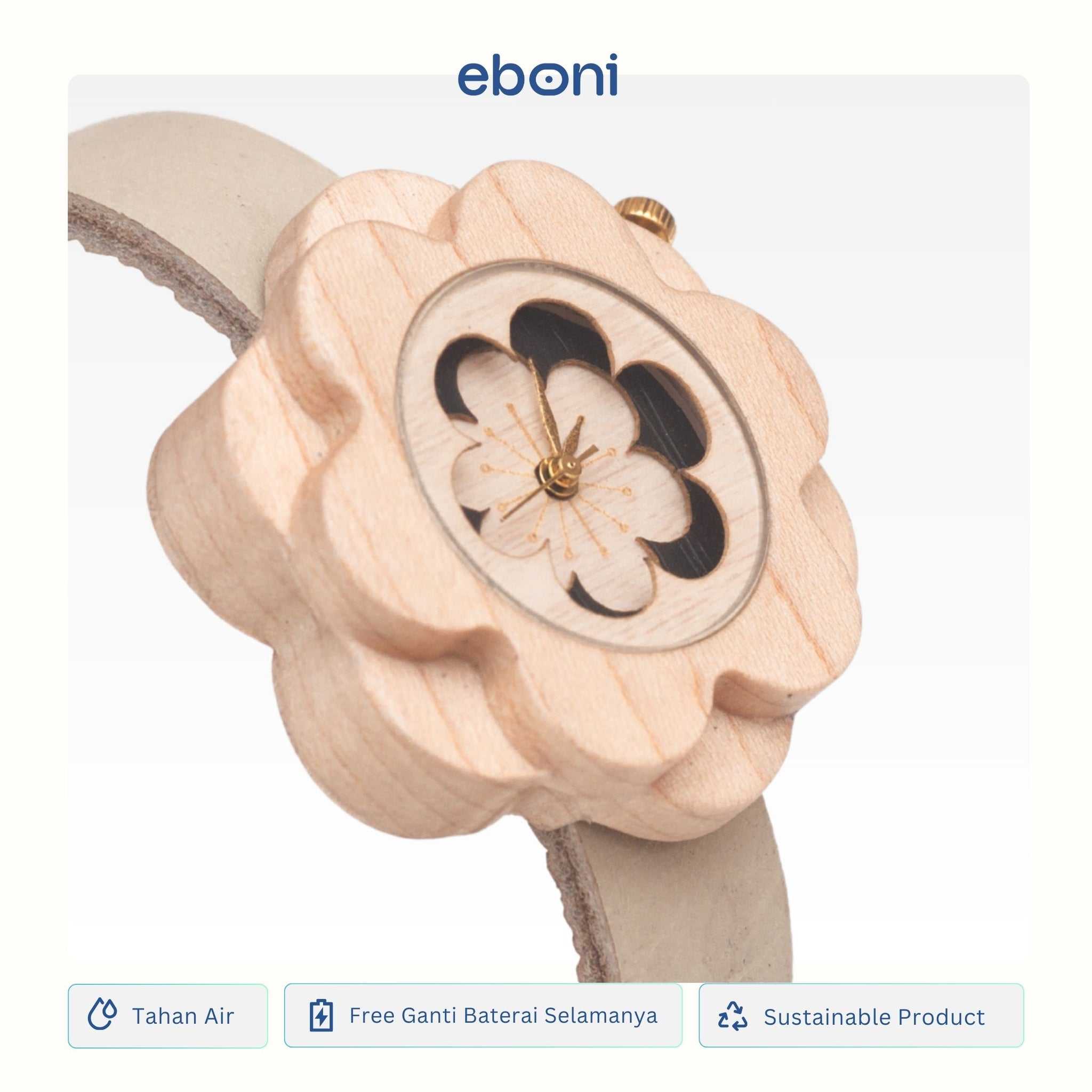 Eboni Jam Tangan Kayu Florina Maple - Broken White – eboniwatch