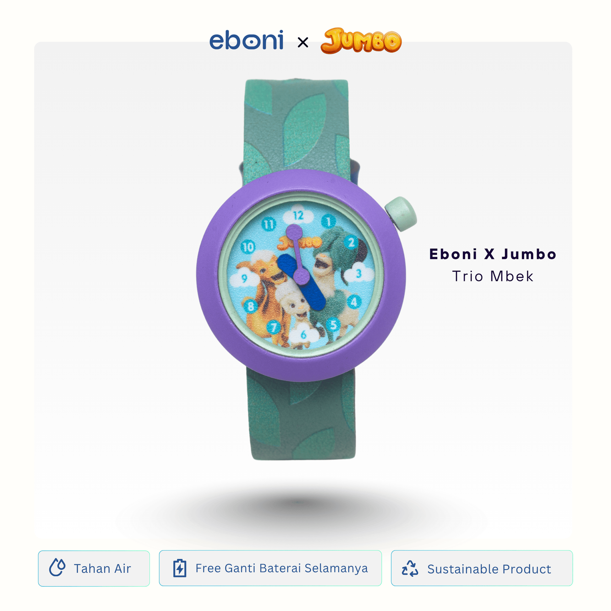 Jam Tangan Kayu Eboni X Jumbo - Trio Mbek – eboniwatch