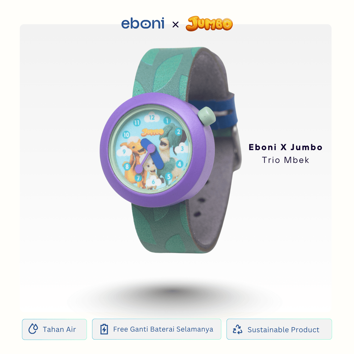 Jam Tangan Kayu Eboni X Jumbo - Trio Mbek – eboniwatch